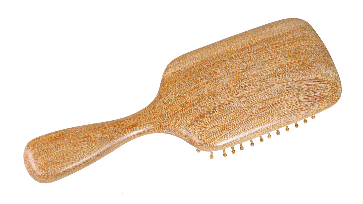 Large Gold Sandalwood Cushion Massage Brush – GinkgoHome